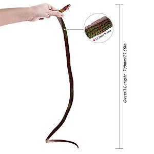 LRCXL Rubber Snakes to Keep Birds Away - 4 Pieces Realistic Fake Snake Toys for Garden Props to Keep Birds Away, Scare Squirrels, Mice, Pranks