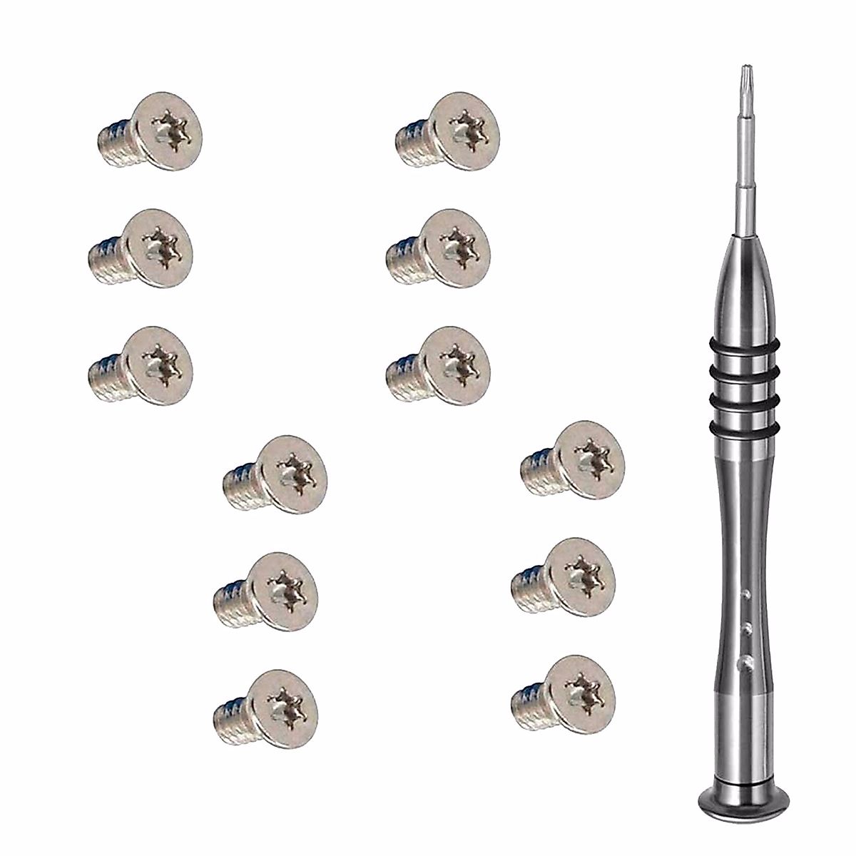Michaelia 12PCS M2x3mm Silver Torx T5 Replacement Bottom Case Base Cover Screw for Dell XPS 13 9343 9350 9360, XPS 15 9550 9560 Precision M5510+ 1 PCS Torx T5 Screwdriver