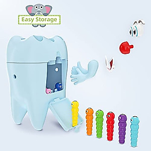 SmileBank Toddler Educational Teeth Brushing Toys for 3 4 5 6 Year Old Gifts for Girls Boys - Fine Motor Skills Developmental Toys Montessori Toys Preschool Learning Teeth Toys Magnetic Fishing Game