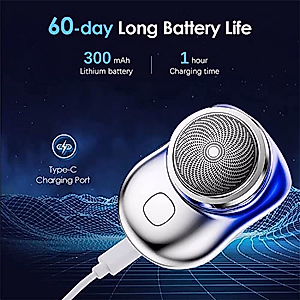 Mini-Shave Portable Electric Shaver Electric Razor for Men Powerful Storm Shaver for Men Storm Shaver Pocket Size Shaver Wet and Dry Shaver USB Rechargeable Travel 2023 Upgrade (Black)