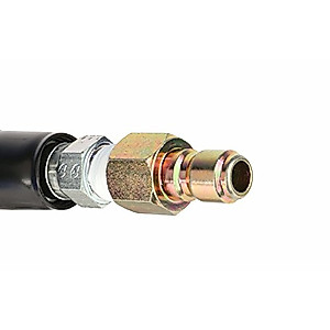 Interchange Brands 3/8” x 50ft 4000 PSI High Pressure Washer Hose Gray Non-Marking, Steel Braid, Quick Couplers, 275 Max Temp, Assembled In USA