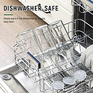 Set of 4 Square Glass Carafe with Lid, 1 Liter Clear Glass Pitcher, Beverage Serveware Carafe for Mimosa Bar, Brunch, Cold Water, Juice, Milk, Iced Tea, Lemonade