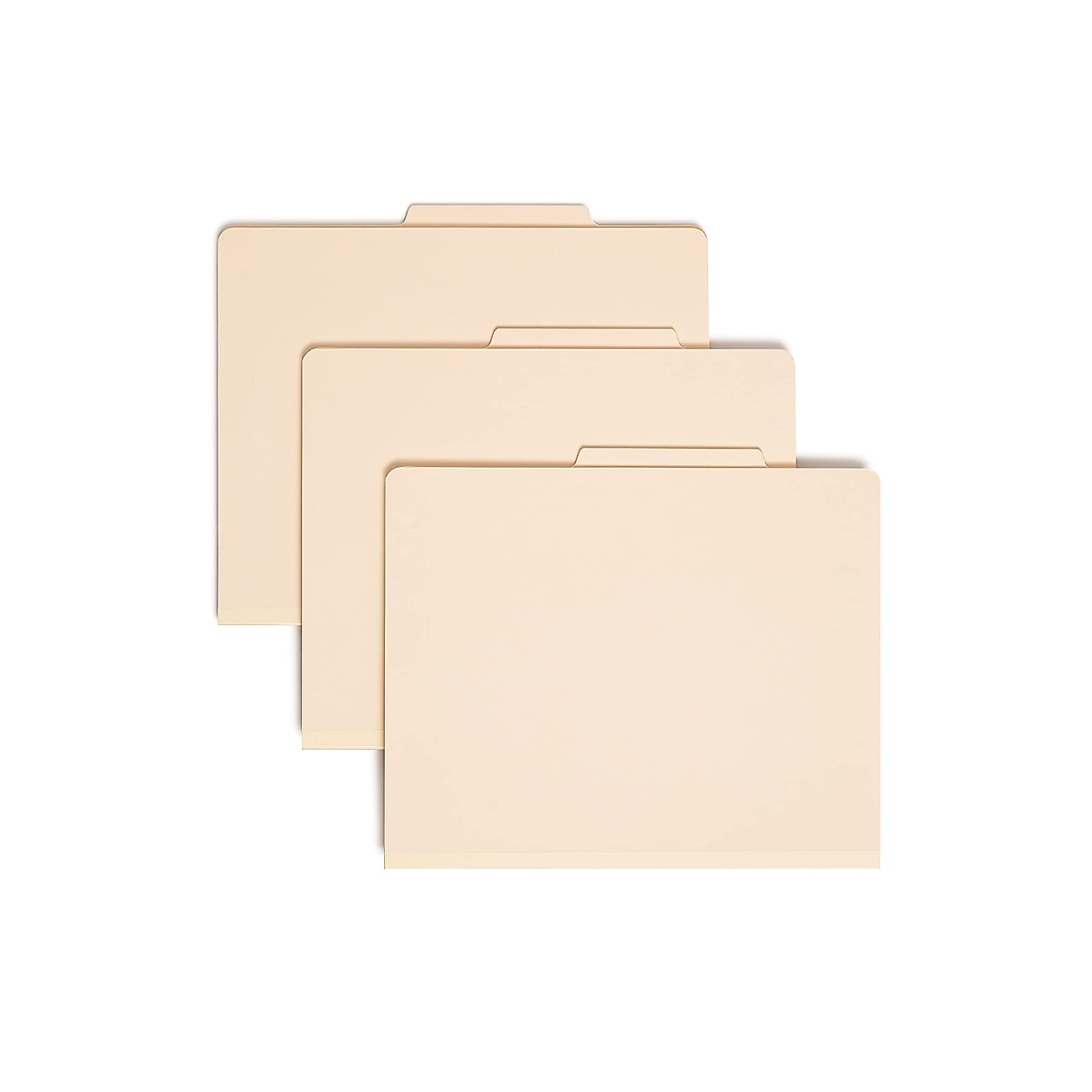 Smead Classification File Folder, 1 Divider, 2" Expansion, 2/5-Cut Tab, Letter Size, Manila, 10 per Box (13700)