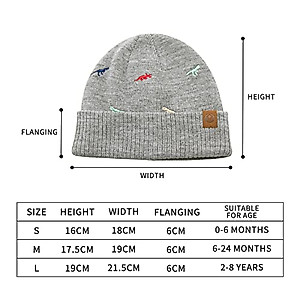 Duoyeree Baby Beanies Toddler Winter Hats Comfortable and Nice Knitted Hats for Boys Girls