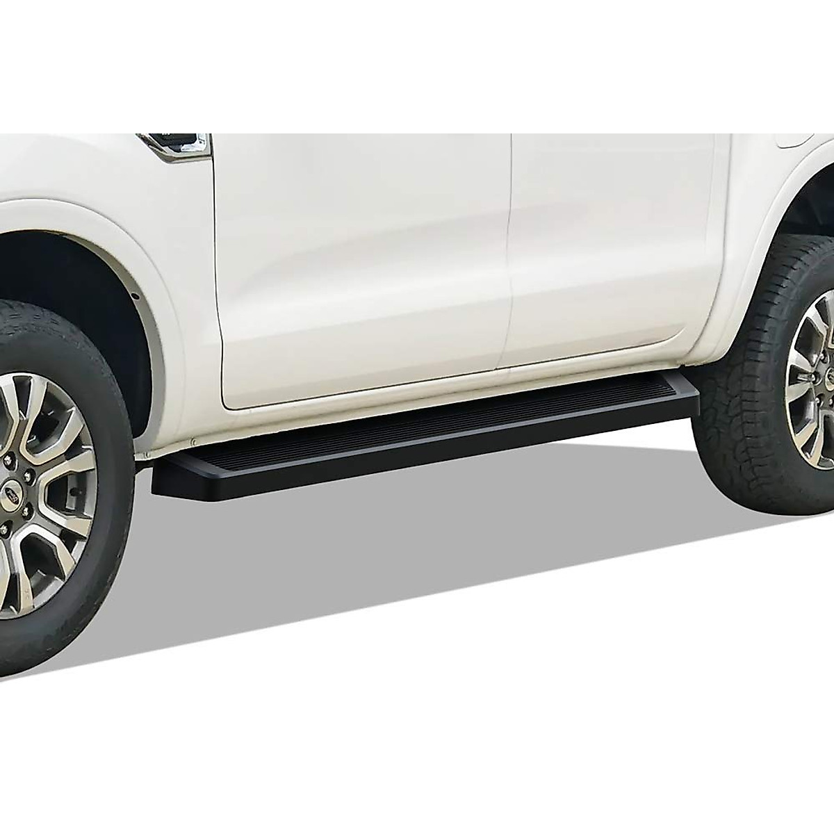 APS 6in Black Running Boards Compatible with Ford Ranger SuperCrew Cab 19-23