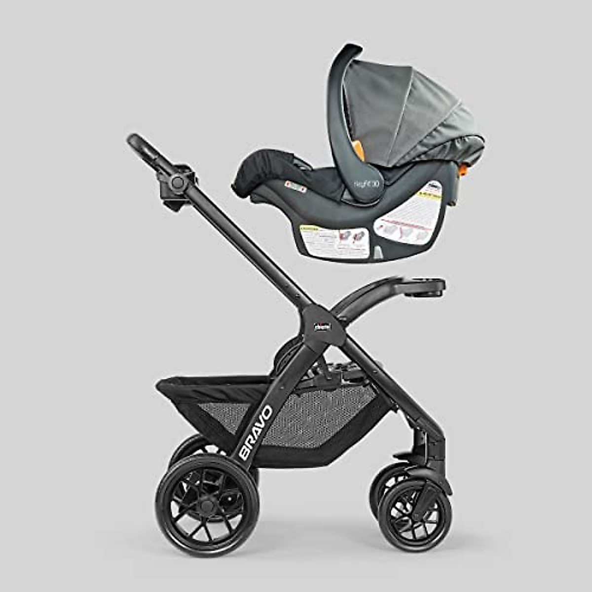 Chicco Bravo LE ClearTex Quick-Fold Stroller - Pewter | Grey