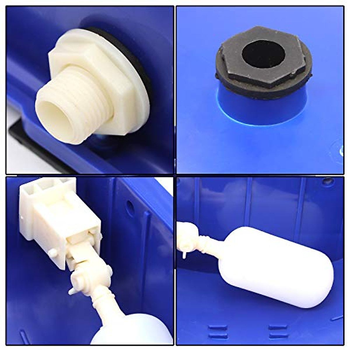 Automatic Cattle Water Bowl with Float Valve for Dog Horse Animal Livestock Waterer (Dark Blue)