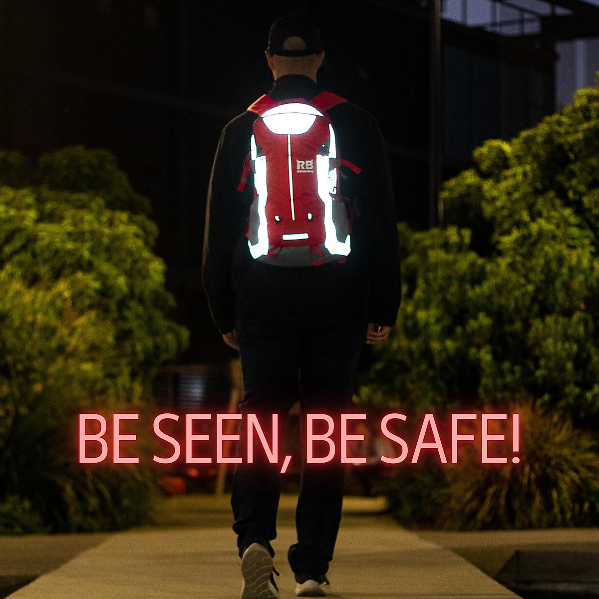 riderbag Reflective Motorcycle Backpack 35L, Lightweight Water-Resistant Daypack with Laptop Pocket for Commuting, Biking, and Daily Use – Red