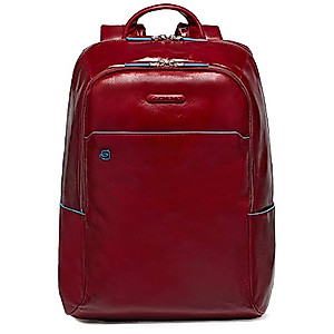 Piquadro Computer Backpack with Padded Ipad/Ipadmini Compartment, Red, One Size