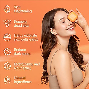 Koji White Kojic Acid & Papaya Skin Brightening Soap, Exfoliating Facial Bar, Radiant Skin, Rejuvenates, Moisturizer, Even Tone Cleansing Bar with Hyaluronic Acid, Vegan Soap, 2.82 oz (2 Bars)