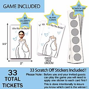 ukebobo 33 Cute Bridal Shower Games - Scratch Off Bridal Shower Game.Funny Bachelorette Party Games - Who Has The Bride - 33 Sheets