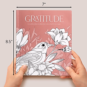 Beautiful Adult Coloring Book Set of 2 for Relaxation - Gratitude and Mindfulness Books with Inspirational Quotes Making it a Great Gift - Perfect Stress-Relieving Books Fun to Color for Women