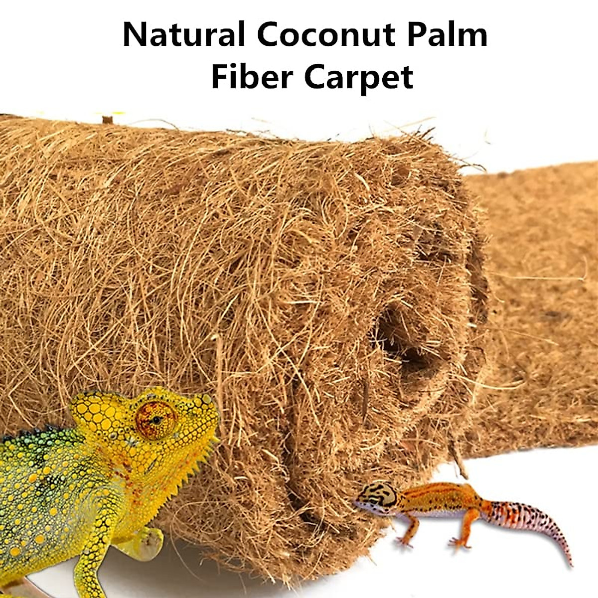 BATRC SYXYSM Natural Coconut Palm Fiber Mat Reptile Lizard Snake Chameleon Carpet Reptile Supplies Moisture-Proof Substrate (Size : 5.75 * 15.75in)