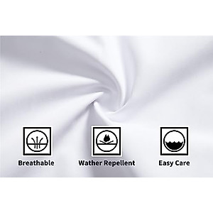 DELCARINO Men's Dress Shirts Stain Shield Stretch Slim Fit Shirts Wrinkle-Free Formal Business Button Down Shirt White Large