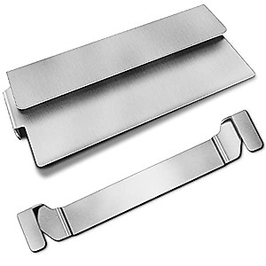 BSARTE Stainless Steel Rear Grease Gate/Guard/Dam, Grease Trap, Food Screen and Cooking Utensil Holder for Blackstone Camp Chef Flat Top Griddle and Other Grills, Barbeque Accessories