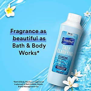 Suave Clarifying Shampoo, Family-Size 3-Pack – pH-Balanced & Hypoallergenic Daily Deep Cleansing Shampoo for Normal to Oily Hair, 22.5 Oz Ea