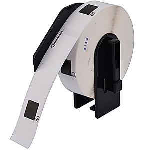 KCMYTONER Compatible for Brother DK-1203 File Folder Label Rolls 0.66" x 3.4" (17 mm x 87.1 mm) Die-Cut White Paper Tape Replacement for Brother QL Label Printers, 300 Labels per Roll, 1 Roll