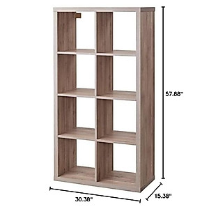 IKEA Kallax 2x4 Shelf Unit Walnut Effect Light Gray 103.601.34