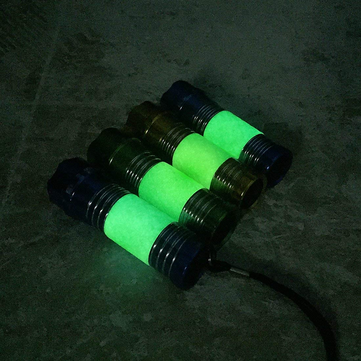 EverBrite 4-Pack Mini LED Aluminum Flashlight Party Favors Colors Assorted for Hurricane Supplies with Handle Glow in Dark