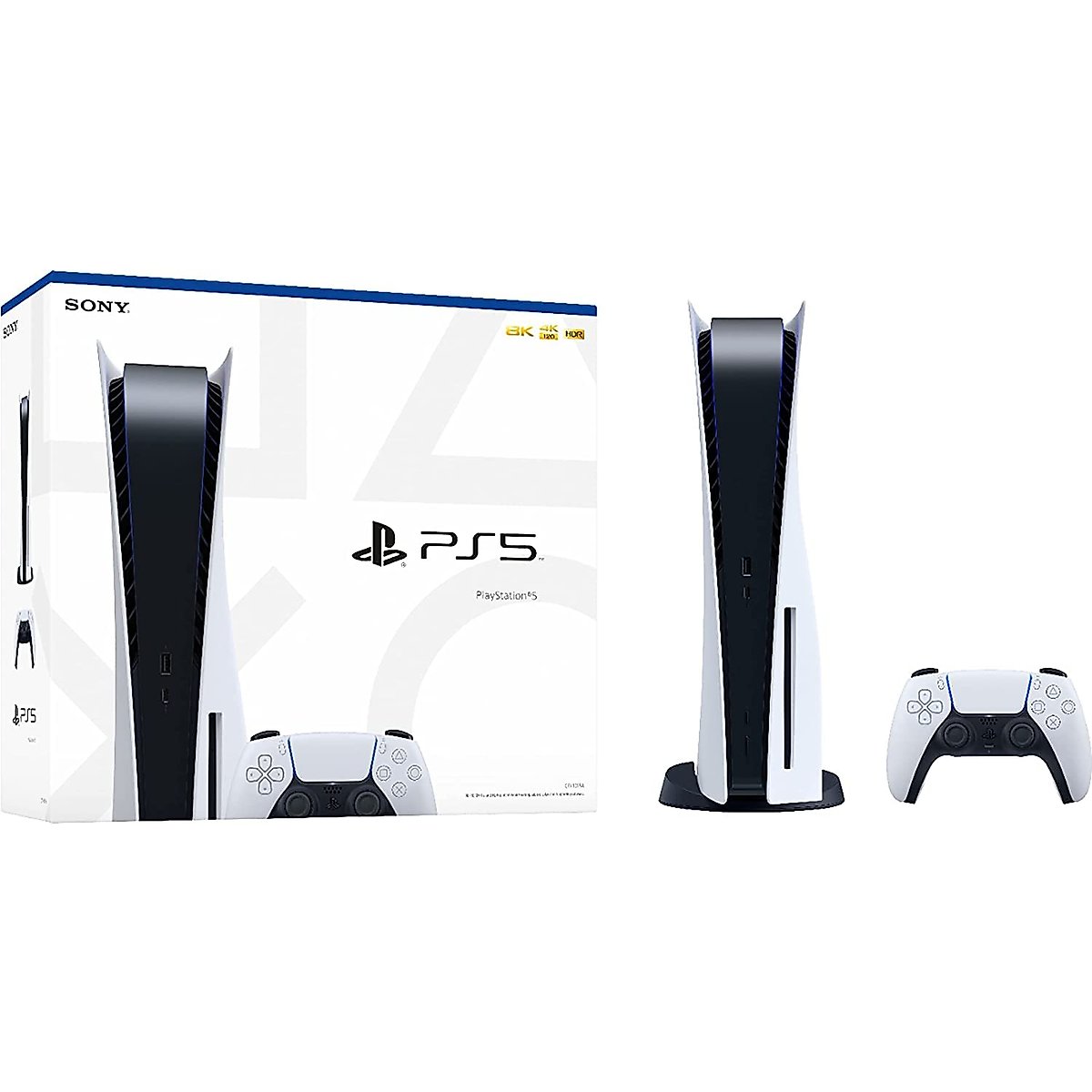 2022 Play-tation 5 Disc Version PS-5 Gaming Console x86-64-AMD Ryzen Zen 8 Cores CPU, AMD Radeon RDNA, 16GB GDDR6 Memory, Ultra-High Speed 825GB SSD, 4K Blu-ray Player, WiFi 6, Bluetooth 5.1