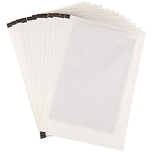 Amazon Basics 8-Sheet Capacity Cross-Cut Paper and Credit Card Shredder, 4.1 Gallon & Sharpening Lubricant Sheets - Pack of 12