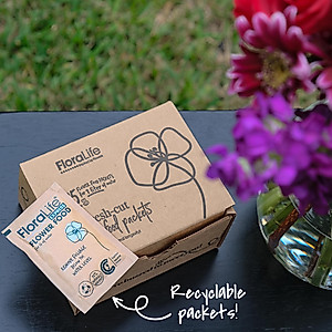 FloraLife Fresh-Cut Flower Food - Sachet Multi-Nutrient & Hydration Solution - 25 Packets