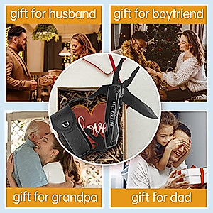 Gift For Dad, Multitool Pocket Knife, Cool Gadgets For Men, Christmas Birthday Gifts For Men Him Dad, Grandpa Fathers Gift Day From Wife Son Daughter.