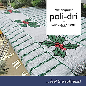 The Original Poli-dri Kitchen Towel from Samuel Lamont 100% Cotton (Holly Leaves)