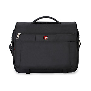 Swiss Gear SA8733 Black TSA Friendly ScanSmart Laptop Messenger Bag - Fits Most 15 Inch Laptops amd Tablets