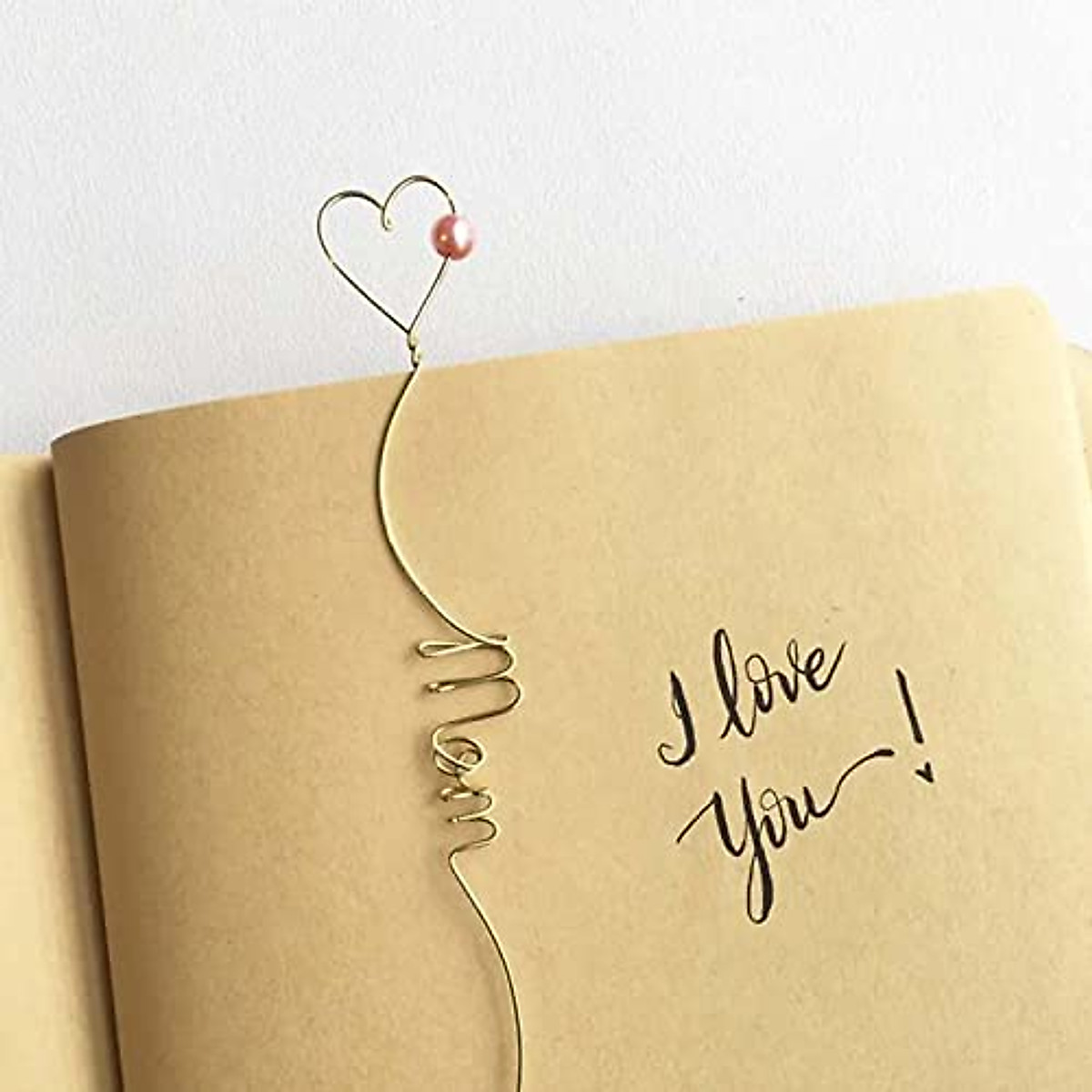 Personalized Unique Name Bookmark with Heart and Bead