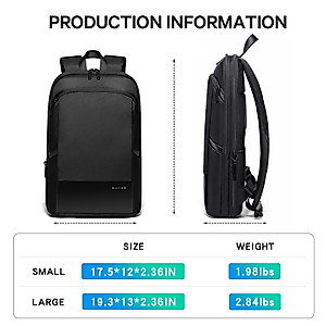 BANGE Slim Laptop Backpacks 17.3inch,Expandable Business Work Backpack for Men and Women (Large)…
