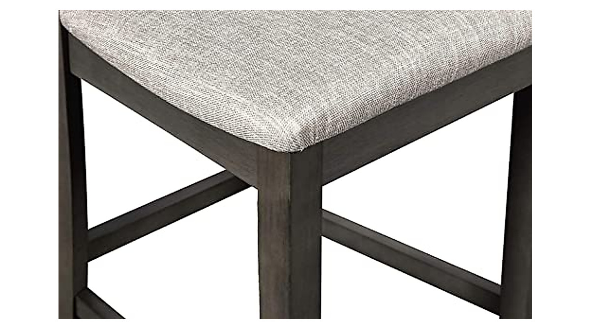 Gia Drop Leaf Counter Table & Chairs Set – Grey 42-Inch