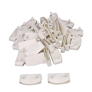 30 Pcs White Bed Caps Holders Plastic Single End Caps 55x9mm for Metal Wooden Beds