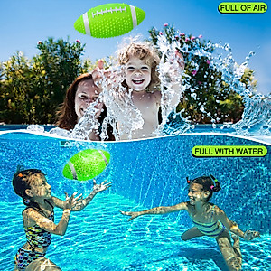 Hiboom Glow in The Dark Football, 9.25 Inches Light up Waterproof Football, Swimming Pool Diving Toys for Under Water Game, Outdoor Footballs for Beach Games and Water Sports Pool Part (Green)