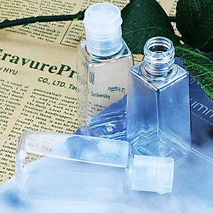 BIGNC 30 Pack Portable Travel Bottle, Empty Clear Travel Refillable Flip-Top Bottles for Travel Outdoor Camping Business, 1Ounce