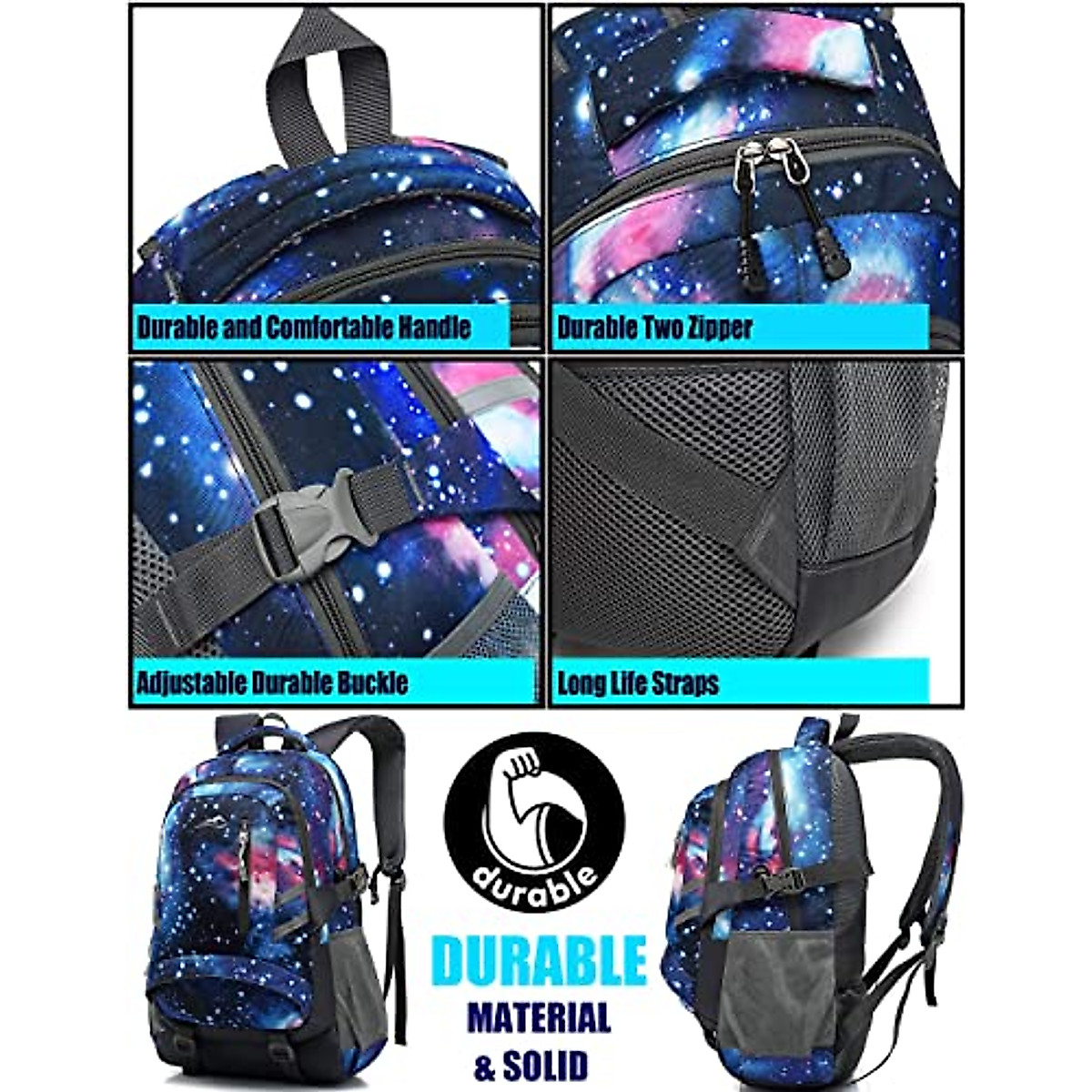 Kountan Laptop Backpack for School College Travel Business , Computer Bookbag Bag with USB Charging Port , Anti Theft Laptop Backpack Fits 15.6 Inch Notebook, Gifts for Men & Women(Galaxy) One Size