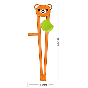 Training Chop-sticks for Kids, Training Chop-sticks Comfortable Grip Chewable Cartoon Chop-sticks for Beginners Learning chop-sticks Black Flatware