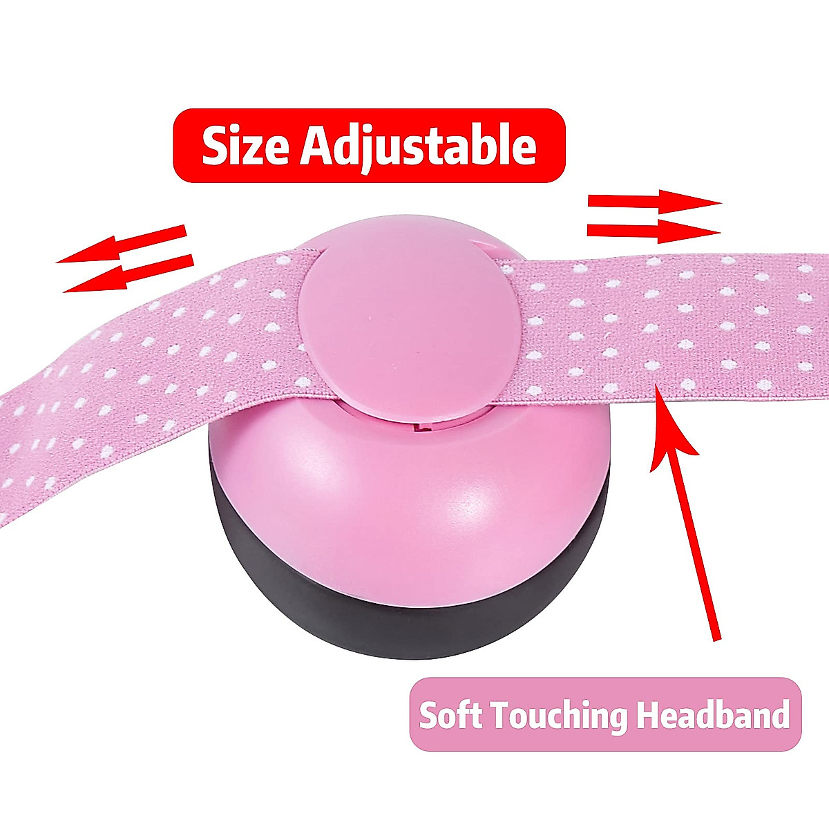nobrand WORCBGIO Baby Hearing Protection Earmuffs Noise Eliminating Elastic Adjustable for Quiet Sleep and Preventing Potential Hearing Damage (Pink)