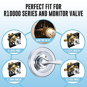 Replacement for Delta Classic 13 Series Single-Function Trim Kit, T13020 Chrome Shower Handle, Fit Delta Shower Valve R10000 Series (Cartridge Not Included)