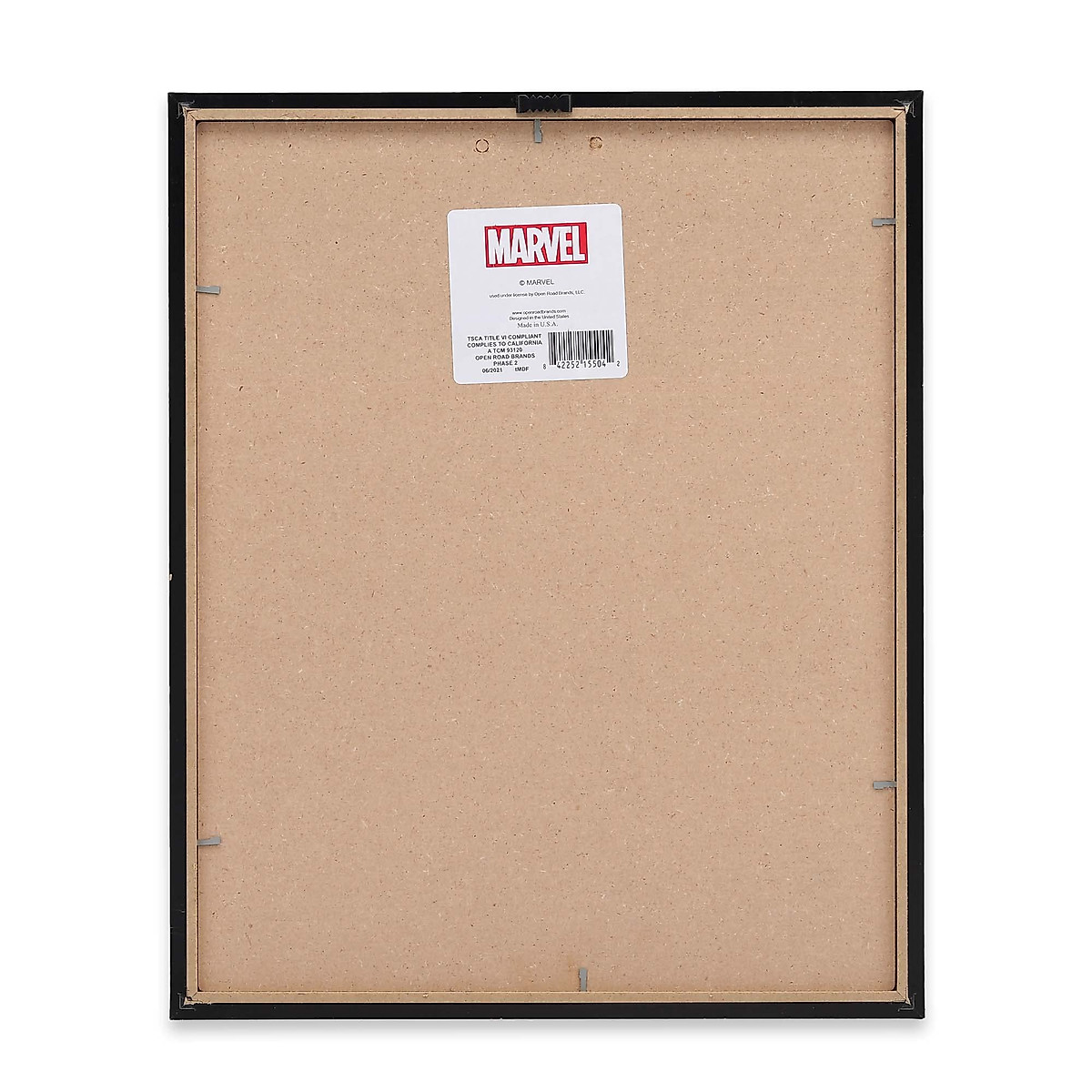 Marvel Avengers Framed Wood Wall Decor - Featuring Captain America, Iron Man and More - Classic Marvel Avengers Wall Art