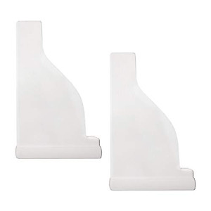 Plum Fittings Decorative White Vinyl Pergola End Cap 1.5"x 5.5" Rail, (Pack of 4)