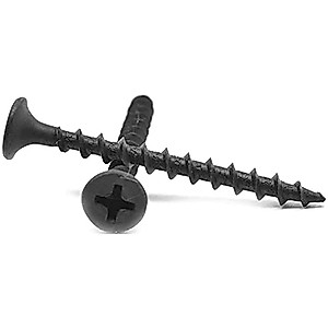 FASTENPOWER Drywall Screws #6 * 1-5/8” Coarse Thread Bugle-Head, Phosphate Coated Drywall Screws #6 x 1-5/8 in. (3.5 x 40), 125 PCS