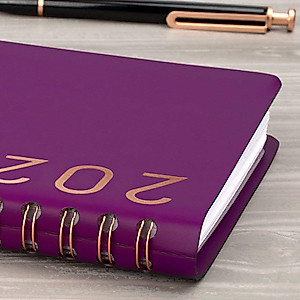 AT-A-GLANCE 2021 Weekly & Monthly Planner by AT-A-GLANCE, 5-1/2" x 8-1/2", Small, Contemporary, Purple (70108X5921)