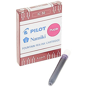 PILOT Namiki IC50 Fountain Pen Ink Cartridges, Purple, 6-Pack (69004)