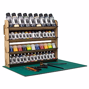 PROSCALE Paint Rack for model paints. Hobby craft Citadel Vallejo Tamiya Army wall paint rack stand paint holder organiser Miniature warhammer paint storage Model painting station (Universal)