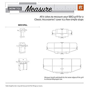 Classic Accessories Elkridge Water-Resistant 70 Inch BBQ Grill Cover