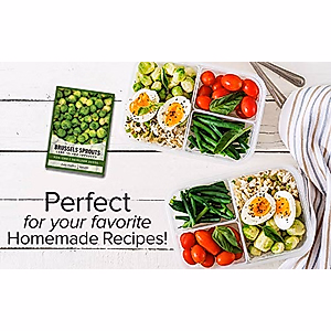 Brussels Sprouts Seeds for Planting - Long Island Improved Heirloom, Non-GMO Vegetable Variety- 800 mg Approx 225 Seeds Great for Summer, Fall, and Winter Gardens by Gardeners Basics