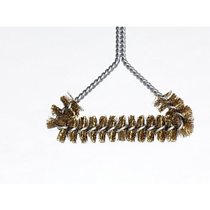 Brushtech B106C Wide-Faced 12-Inch Barbecue Grill Brush,White