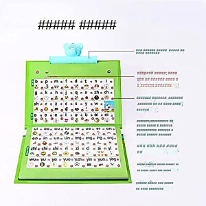 KBREE Mural Chart for Toddlers Children Learn Pinyin Literacy