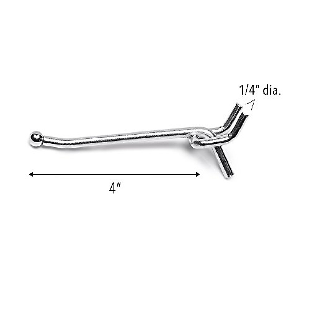 Presa Heavy Duty Metal Peg Board Shelving Hooks, 4-Inch, 50-Pack